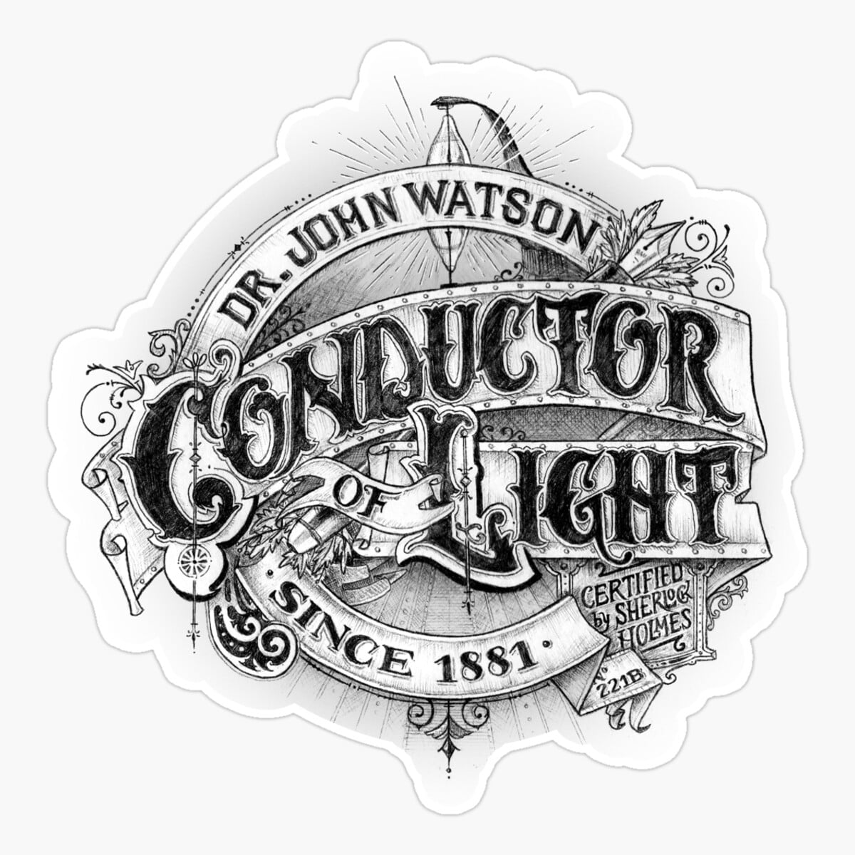 DOPASTICKER Conductor Of Light Sticker, Phone Sticker Water Bottle ...