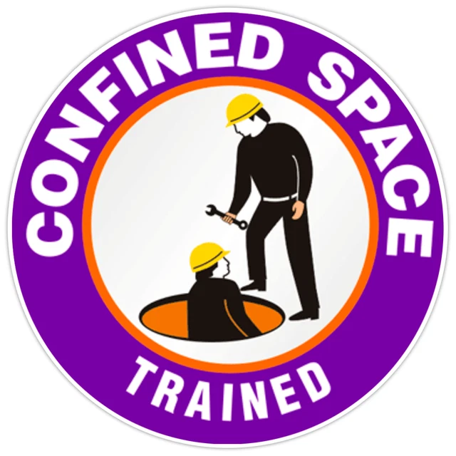 DOPASTICKER Confined Space Trained Circle Sticker Military Soldier ...