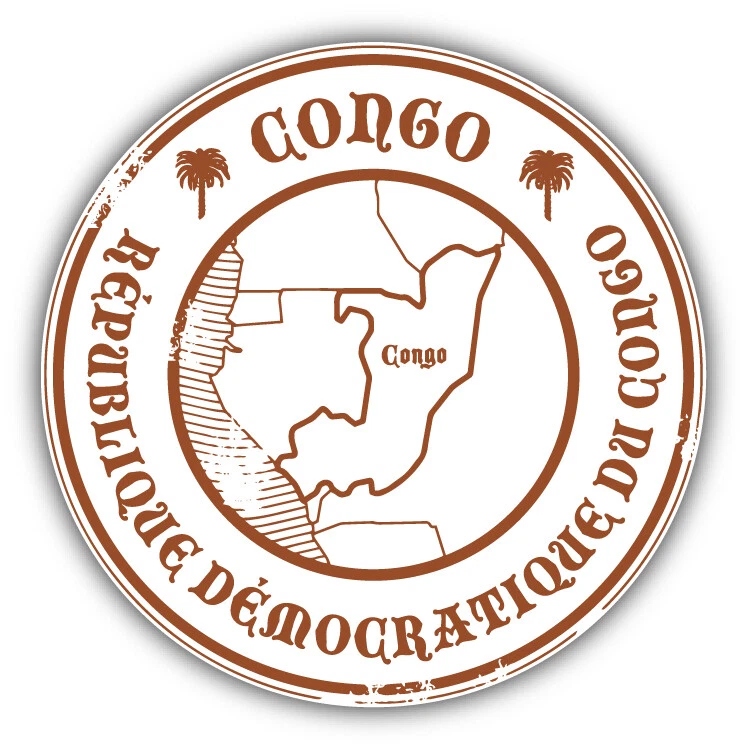 DOPASTICKER Congo Retro Map Car Bumper Sticker Decal Gift You ...