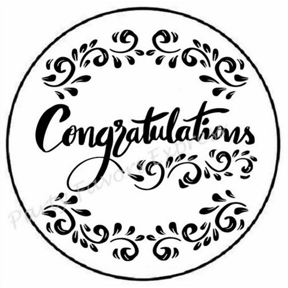 DOPASTICKER Congrats Congratulations Decorative Laptop, Phone Stickers ...
