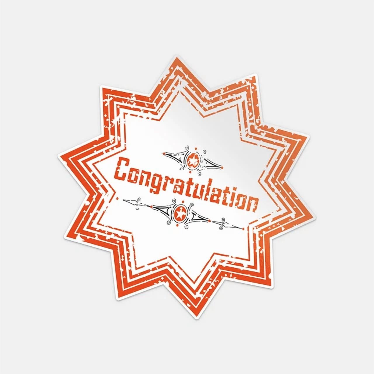 DOPASTICKER Congratulation Grunge Festival Sticker Decal Phone Decal ...