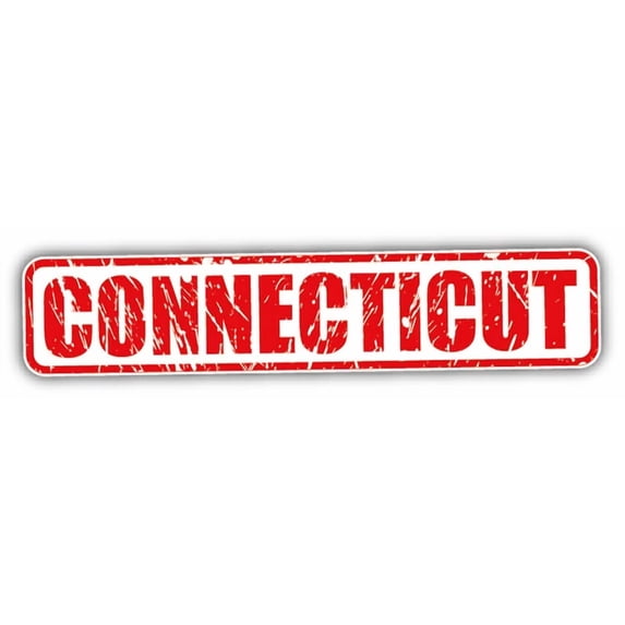 DOPASTICKER Connecticut Usa State Grunge Sticker Decal Phone Decal ...