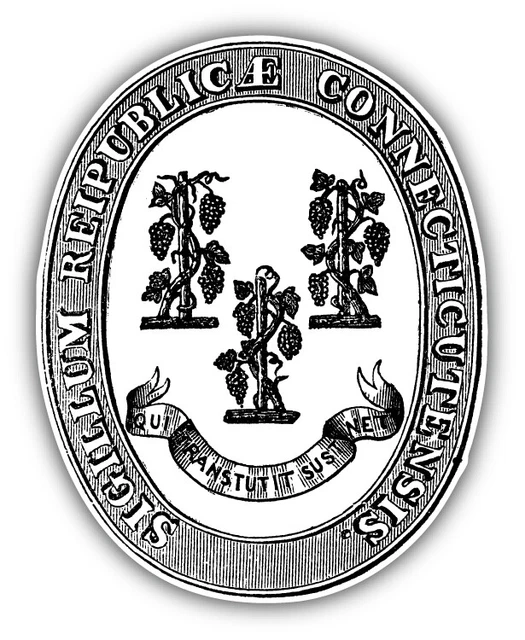 DOPASTICKER Connecticut Vintage Seal Sticker Decal Phone Decal Water ...