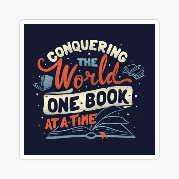 DOPASTICKER Conquering The World One Book At A Time - Hot Trending ...