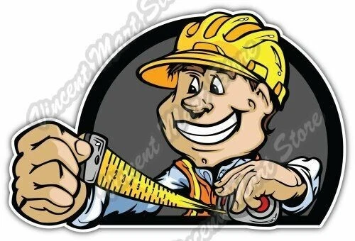 DOPASTICKER Construction Handy Man Car Window Sticker Decal Phone Decal ...