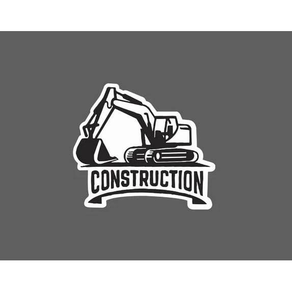 DOPASTICKER Construction Sticker Excavator Work Business Sticker Phone ...