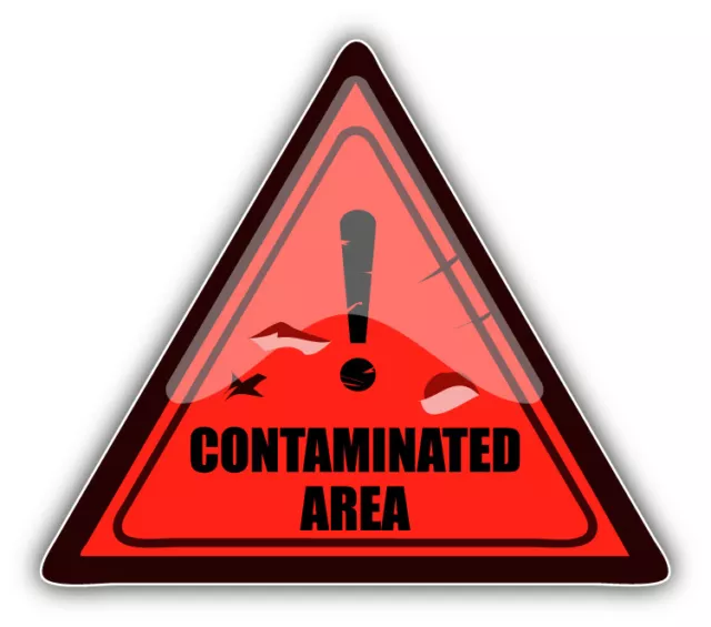 DOPASTICKER Contaminated Area Warning Sticker Decal Phone Decal Water ...
