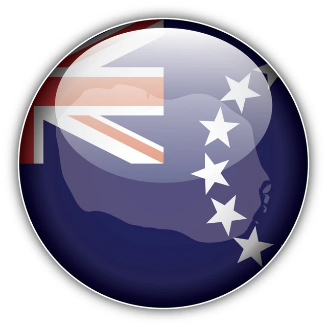 DOPASTICKER Cook Islands Map Flag Sticker Decal Phone Decal Water ...