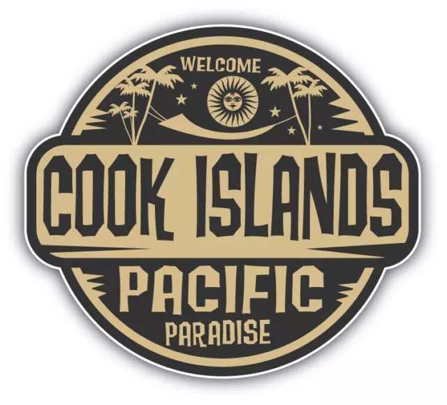 DOPASTICKER Cook Islands Welcome Label Sticker Decal Phone Decal Water ...