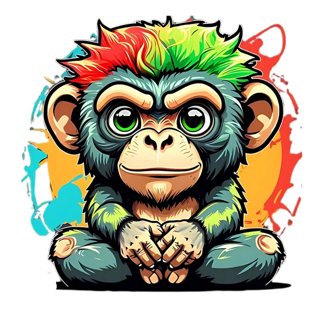 DOPASTICKER Cool Chimp Sticker Street Art Urban Edgy Hip Hop Grunge ...