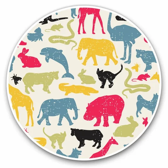 DOPASTICKER Cool Funky Animals Cool Gift Decorative Laptop, Phone ...