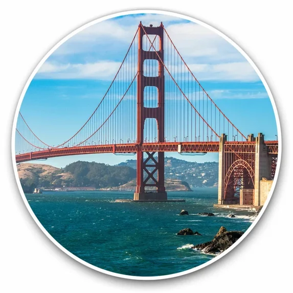 DOPASTICKER Cool Golden Gate Bridge Usa Cool Gift Decorative Laptop ...