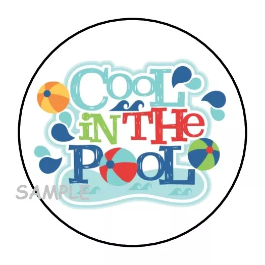 DOPASTICKER Cool In The Pool Stickers Party Favors Phone Decal Water ...