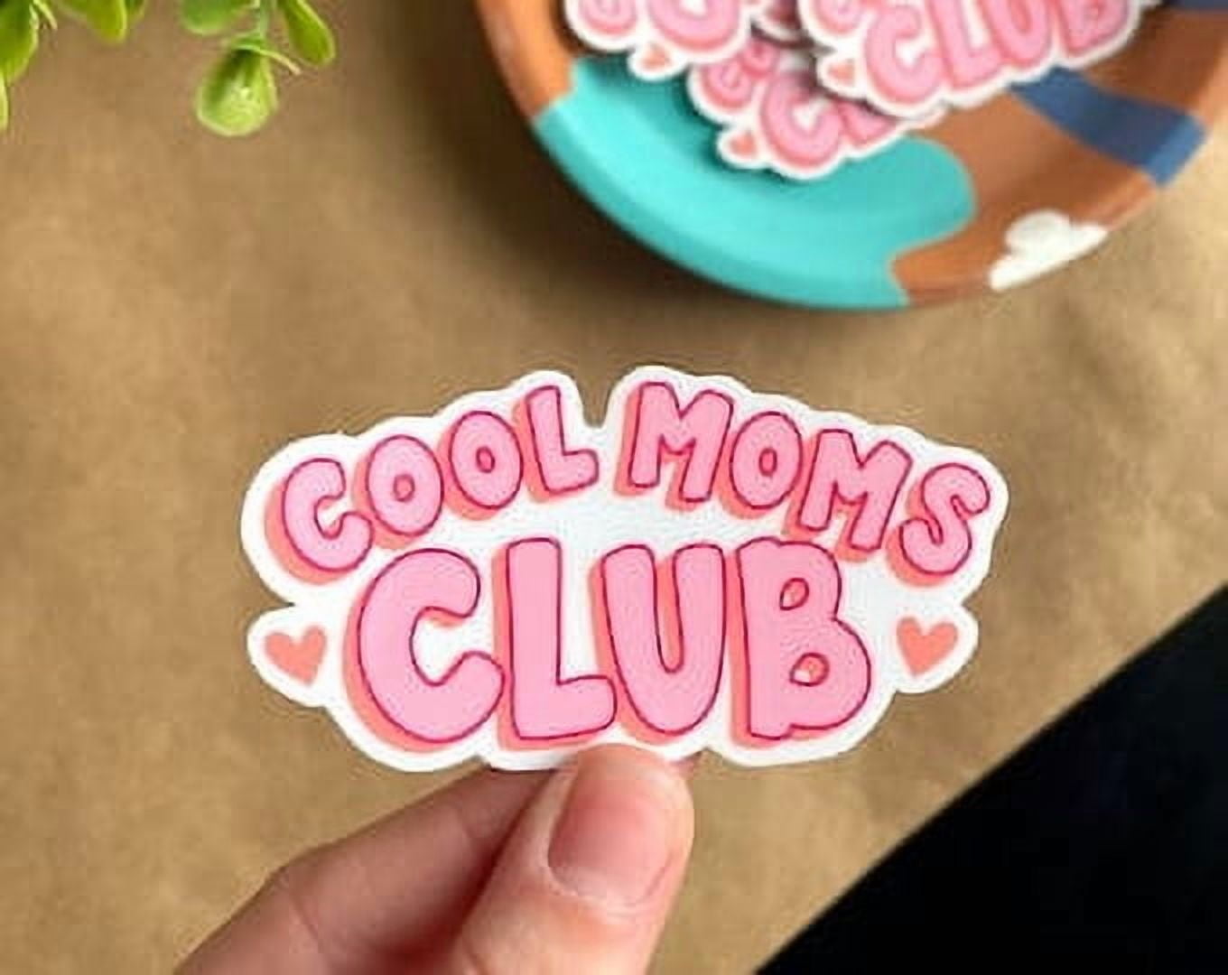 DOPASTICKER Cool Moms Club Sticker, Laptop Sticker, Water Bottle ...