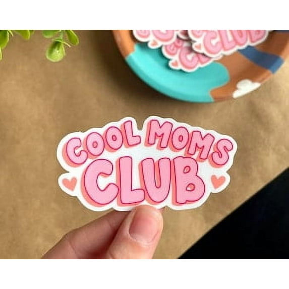 DOPASTICKER Cool Moms Club Sticker, Laptop Sticker, Water Bottle ...