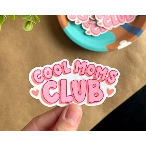 DOPASTICKER Cool Moms Club Sticker, Laptop Sticker, Water Bottle ...