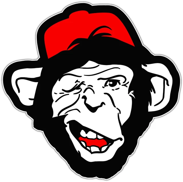 DOPASTICKER Cool Monkey With Hat Cartoon Car Window Locker Sticker ...