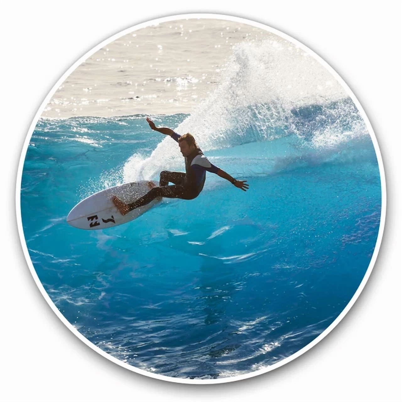 DOPASTICKER Cool Surfer Dude Wave Surf Cool Gift Decorative Laptop ...