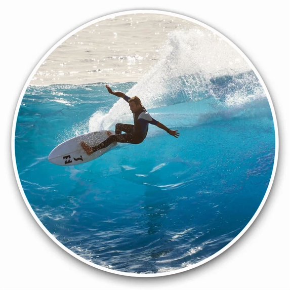DOPASTICKER Cool Surfer Dude Wave Surf Cool Gift Decorative Laptop ...