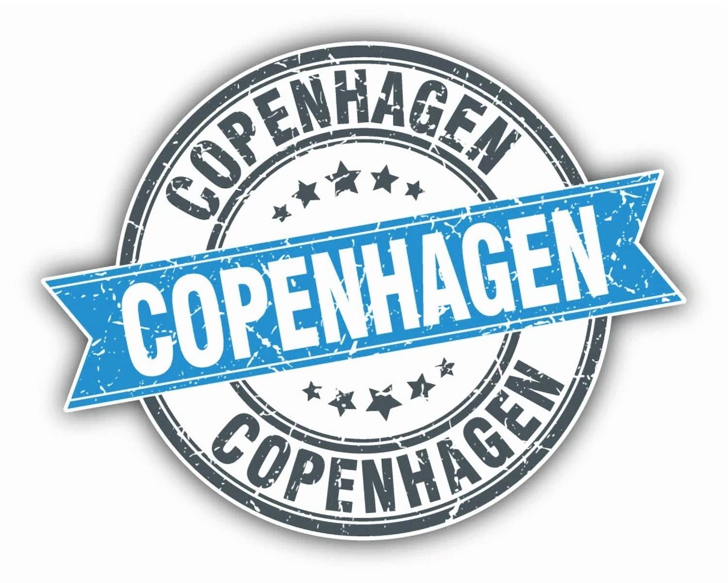 DOPASTICKER Copenhagen Rubber Travel Car Bumper Sticker Decal Gift You ...