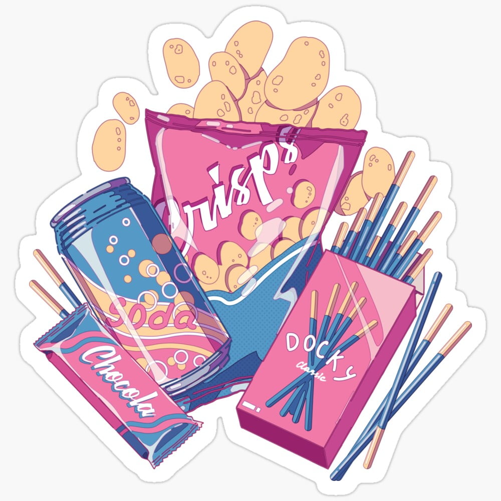 DOPASTICKER Copy Of My Delicious Snack Friends: Crisps, Soda Drinks ...