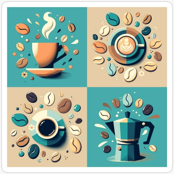 DOPASTICKER Copy Of Coffee Seamless Pattern - Perfect Birthday Gift ...