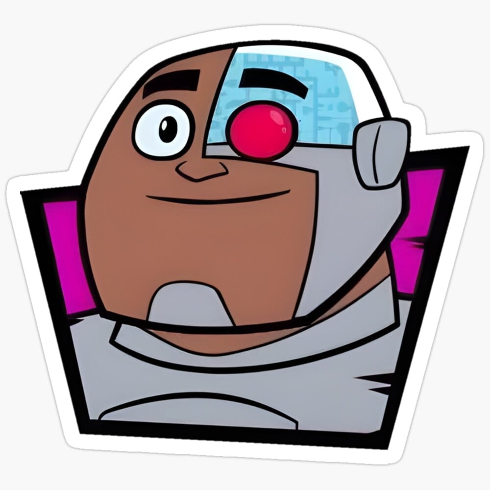 DOPASTICKER Copy Of Half Human Half Machine Sticker Phone Sticker ...