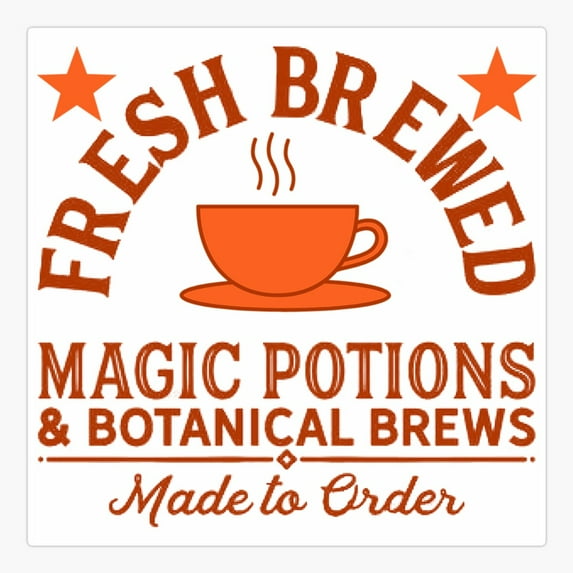 DOPASTICKER Copy Of Mystic'S Brew - Coffee Lover'S Horror Gift Sticker ...