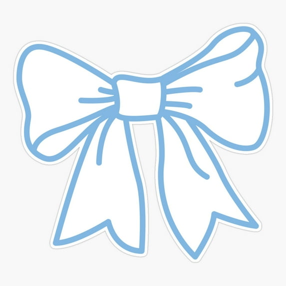 DOPASTICKER Coquette Bows, Blue Ribbons Sticker, Phone Sticker Car ...