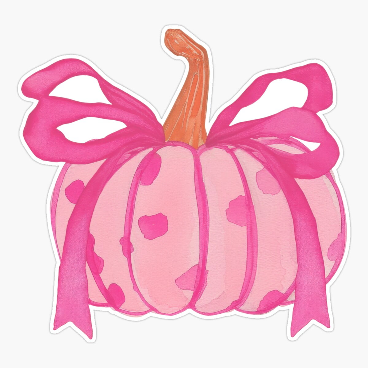 DOPASTICKER Coquette Horror Pink Bows And Pumpkins Sticker, Phone ...