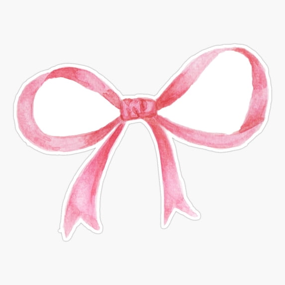 DOPASTICKER Coquette Pink Bow Sticker, Phone Sticker Water Bottle ...