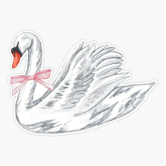 DOPASTICKER Coquette Swan Sticker, Phone Sticker Water Bottle Sticker ...
