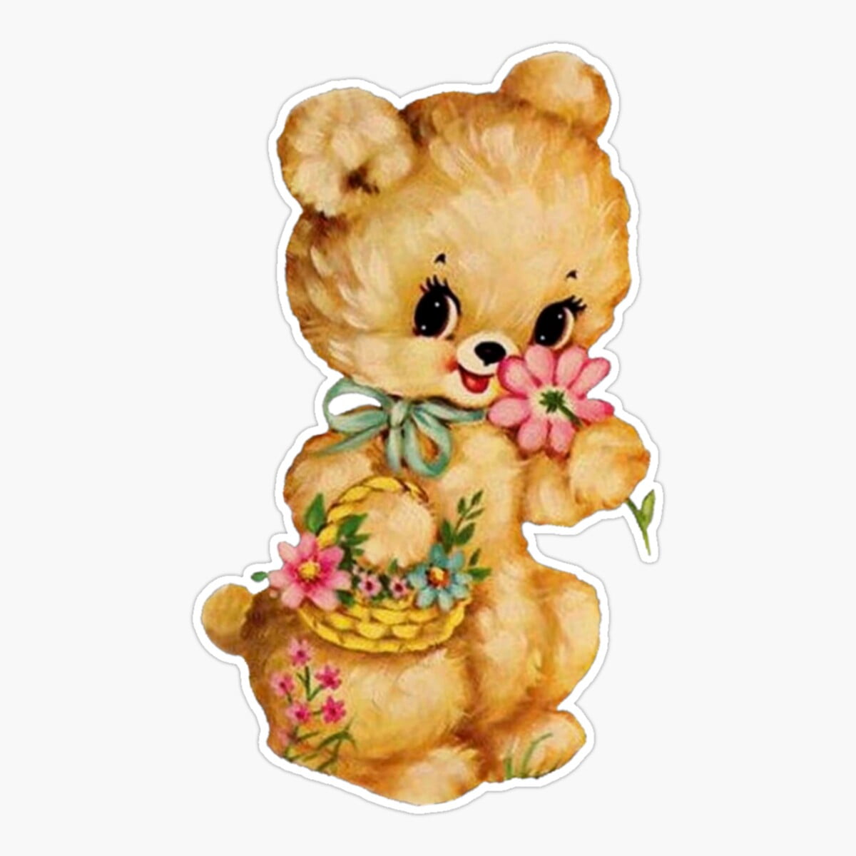 DOPASTICKER Coquette Vintage Bear Sticker, Phone Sticker Car Stickers ...