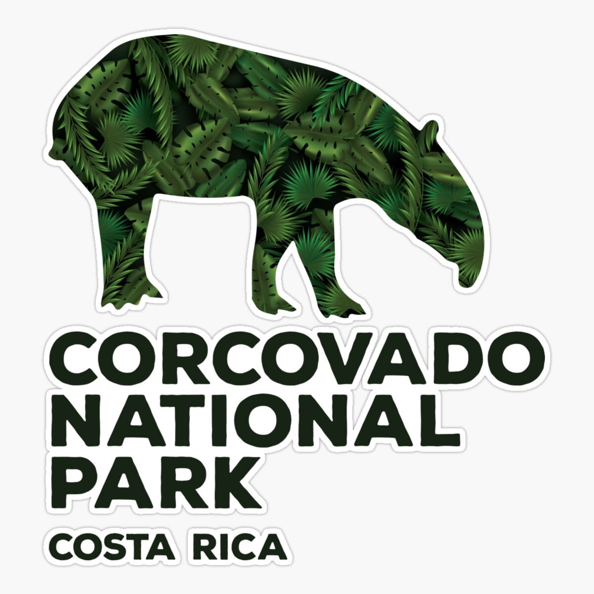 DOPASTICKER Corcovado National Park - Costa Rica Sticker, Phone Sticker ...