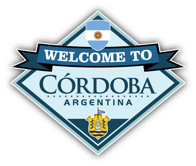 DOPASTICKER Cordoba City Argentina Welcome Label Sticker Decal Phone ...
