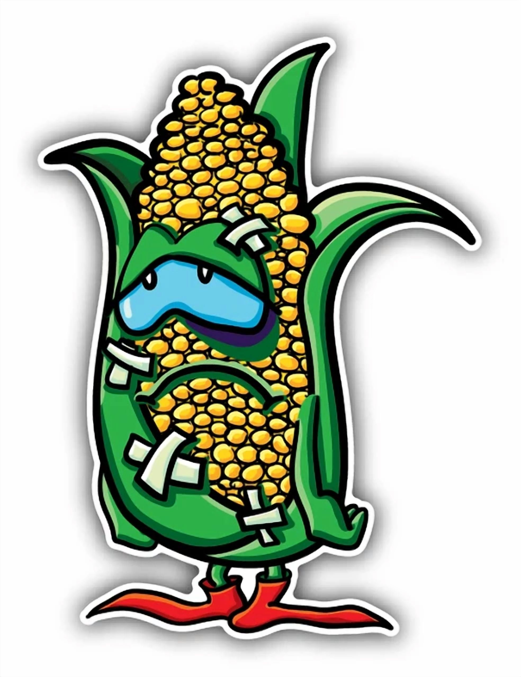 DOPASTICKER Corn Cartoon Car Sticker Phone Water Bottle Stickers, Cars ...