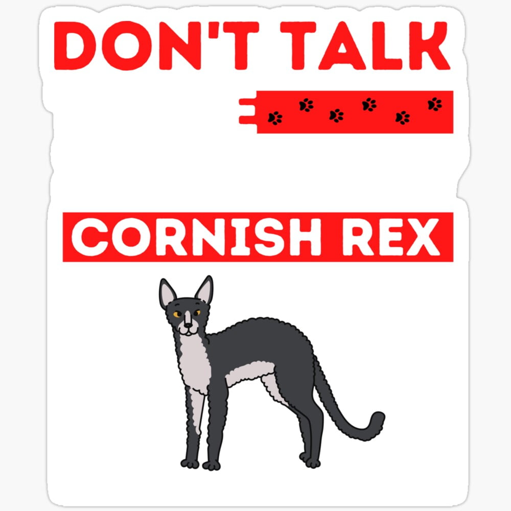 DOPASTICKER Cornish Rex Cat Gift, Idea Gift Cornish Rex Lovers Sticker ...
