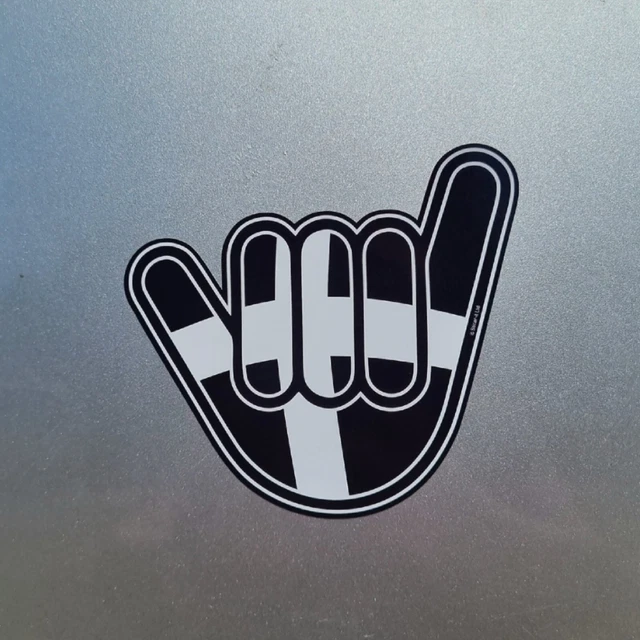 DOPASTICKER Cornwall County Flag No Worries Hand Sticker Decal For Car ...