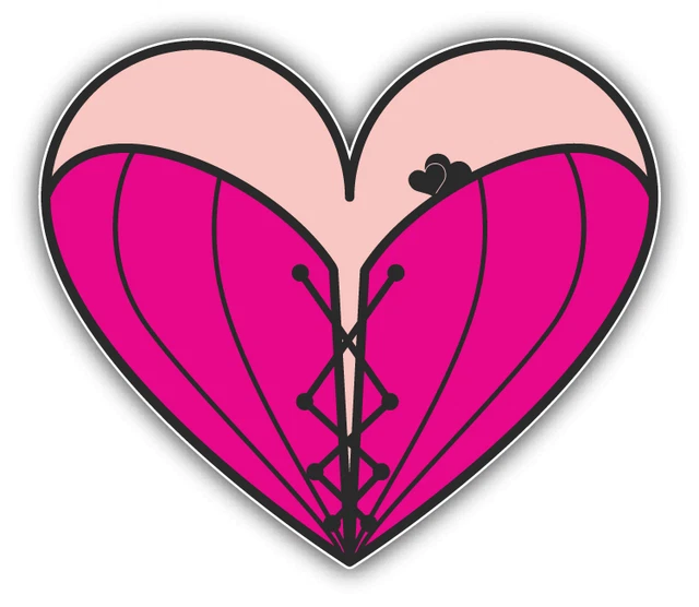 DOPASTICKER Corset Heart Car Sticker Decal Phone Decal Water Bottle ...
