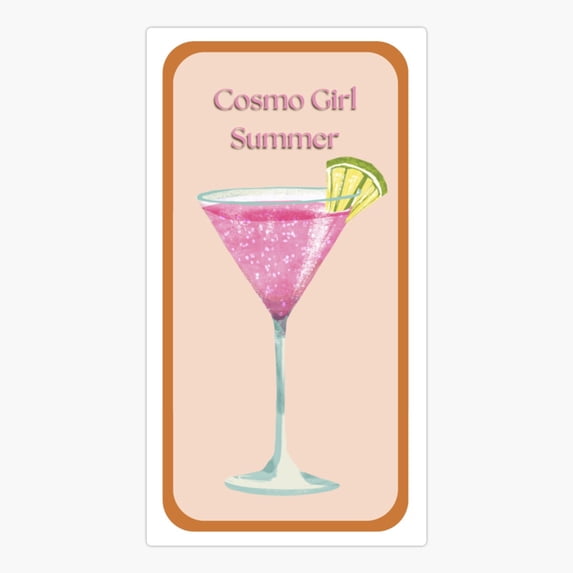 DOPASTICKER Cosmopolitan Girl Summer Sticker, Phone Sticker Car Sticker ...