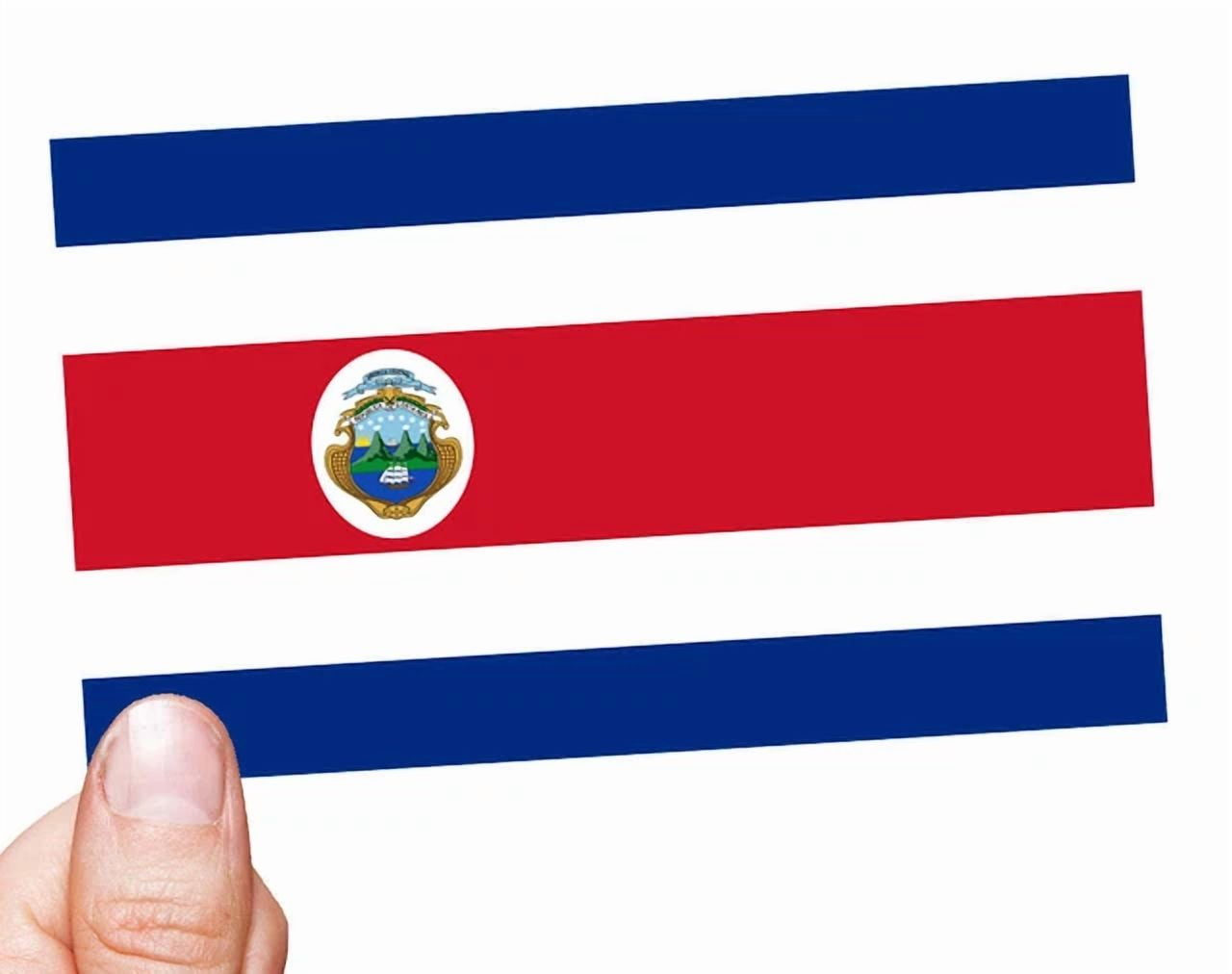 DOPASTICKER Costa Rica Flag Sticker Decal Phone Decal Water Bottle ...