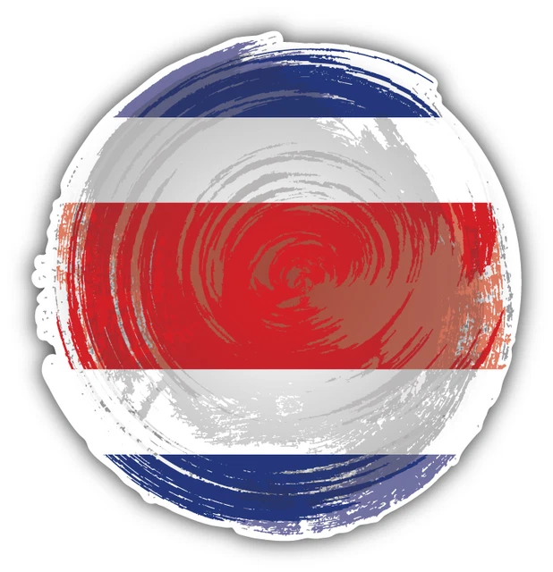 DOPASTICKER Costa Rica Grunge Flag Sticker Decal Phone Decal Water Bottle Stickers, Cars ...