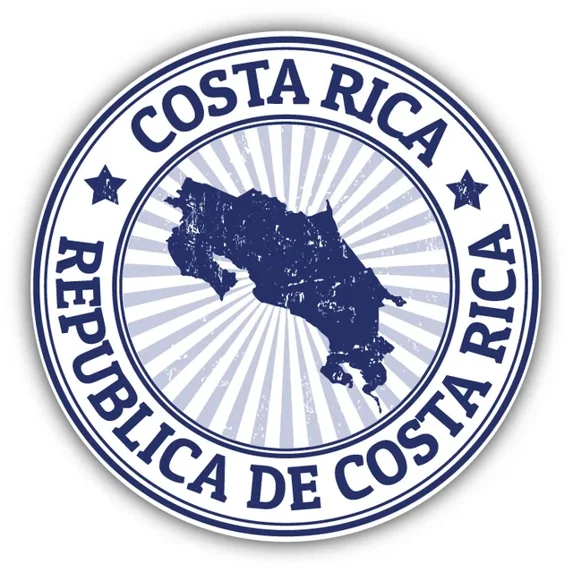 DOPASTICKER Costa Rica Map Sticker Decal Phone Decal Water Bottle ...