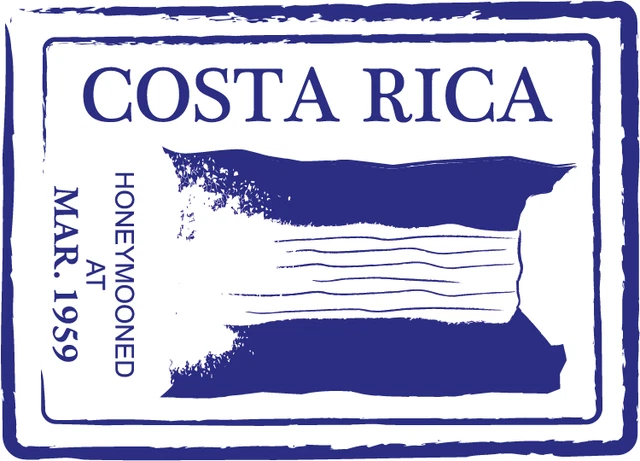 DOPASTICKER Costa Rica Passport Travel Retro Sticker Decal Phone Decal ...