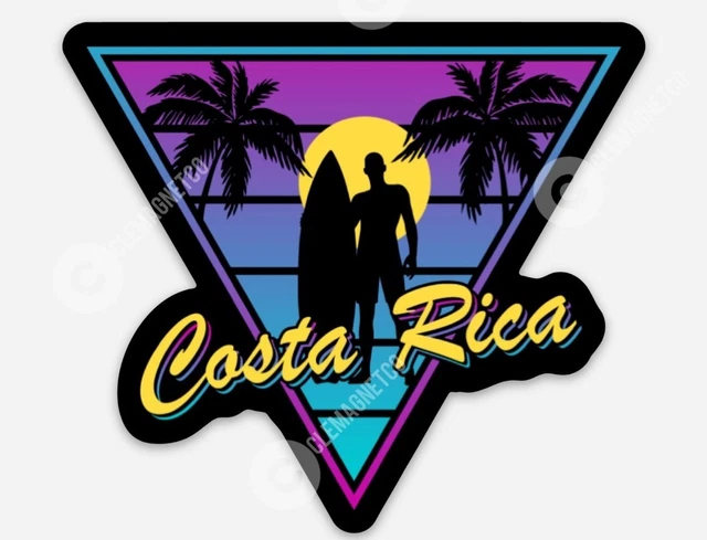 DOPASTICKER Costa Rica Sticker - Central America Beach Sticker Phone ...