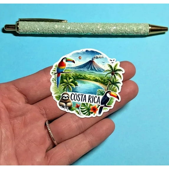 DOPASTICKER Costa Rica Travel Sticker Travel Gift Sticker Phone Sticker ...