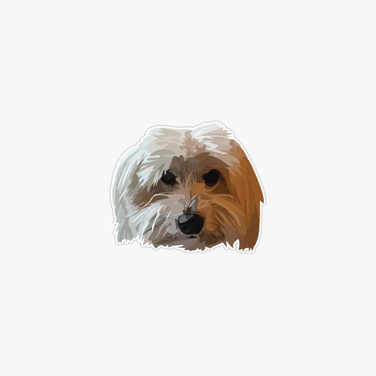 DOPASTICKER Coton De Tulear Dog Sticker, Phone Sticker Water Bottle ...
