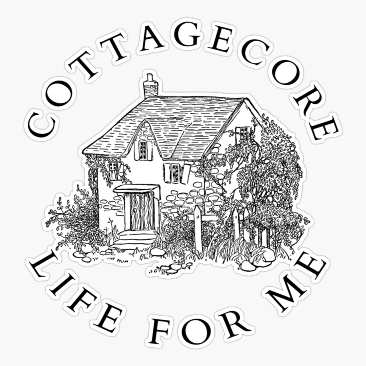 DOPASTICKER Cottage Core Sticker, Phone Sticker Water Bottle Sticker ...