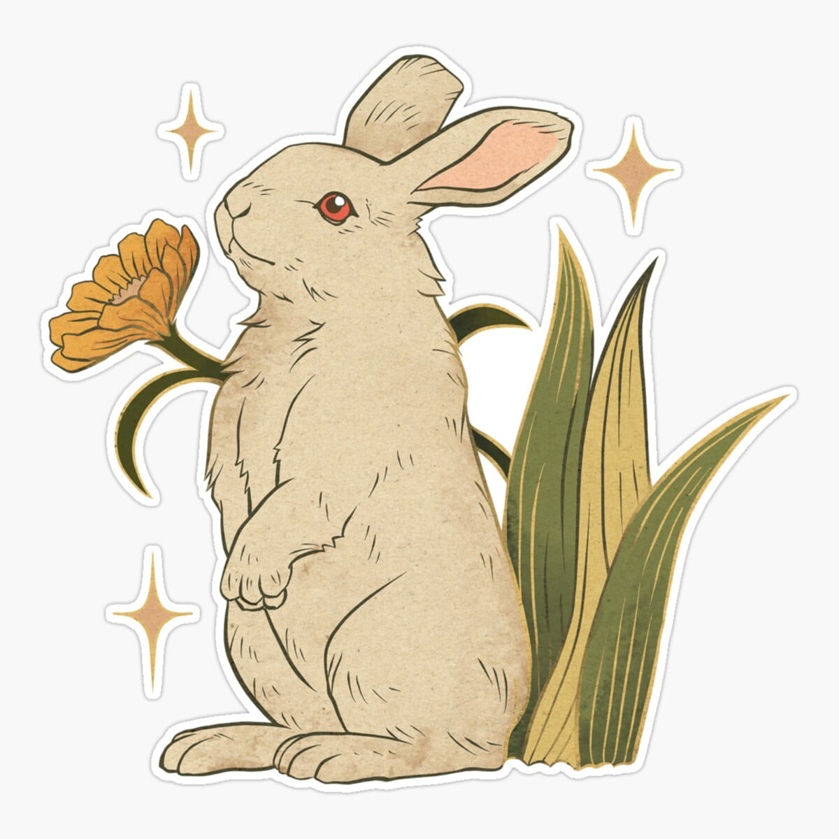 DOPASTICKER Cottagecore Rabbit, Forest Magic Sticker, Phone Sticker Car ...