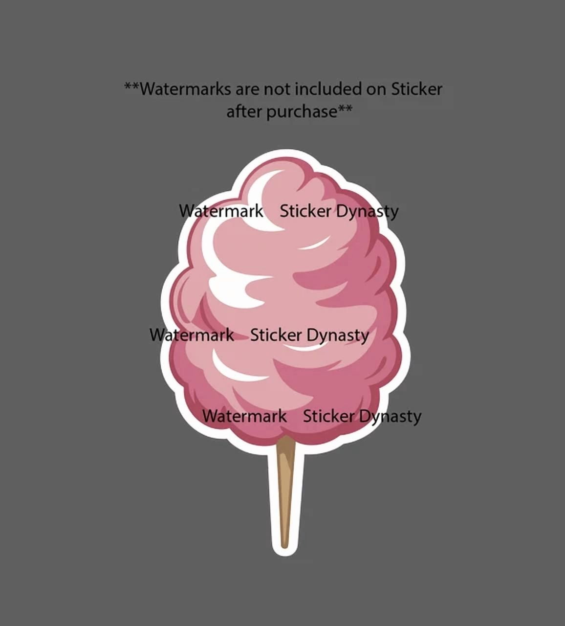 DOPASTICKER Cotton Candy Sticker Pink Dessert Fair Sports Sugar Sticker ...